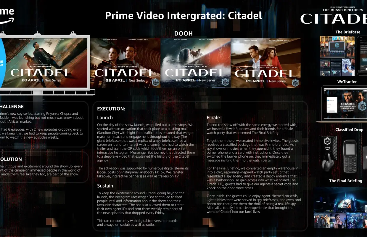 Prime Video Citadel | Publicis Groupe Africa